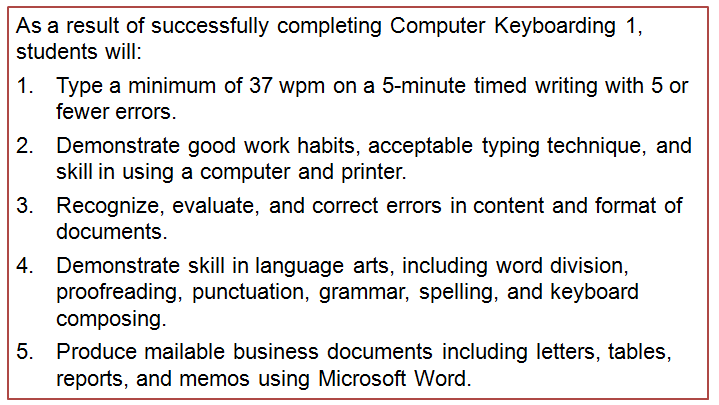 Orientation to Keyboarding Online and GDP